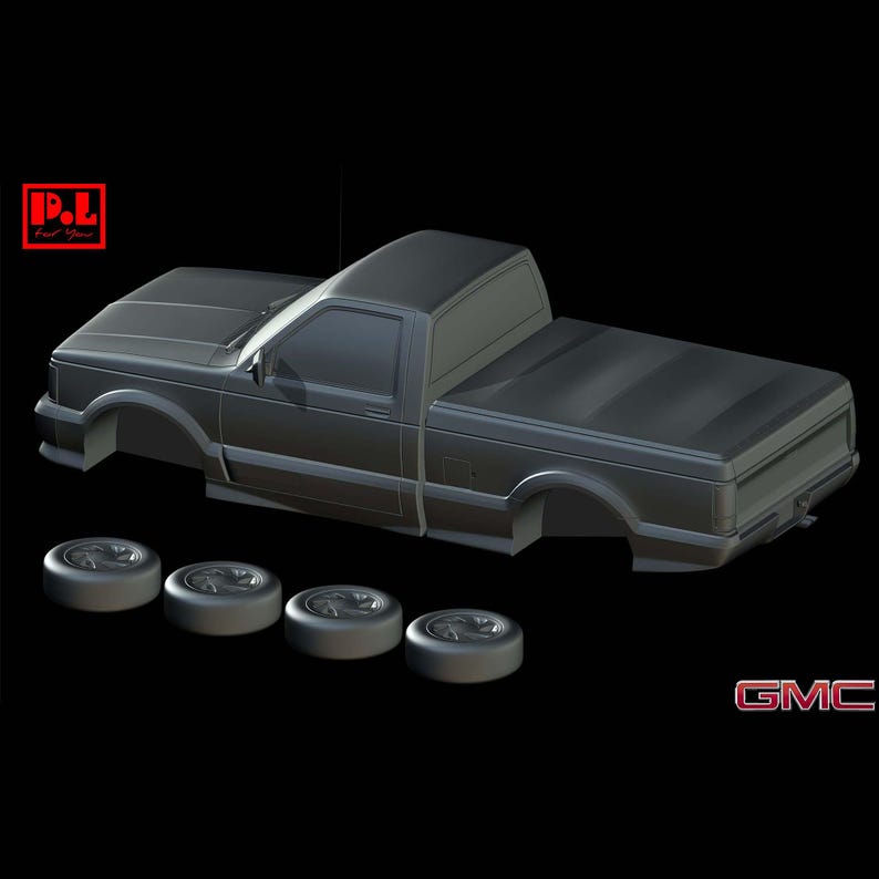 GMC Syclone (1991) Car Model Kit — 3D Print STL OBJ Files for 3D ...