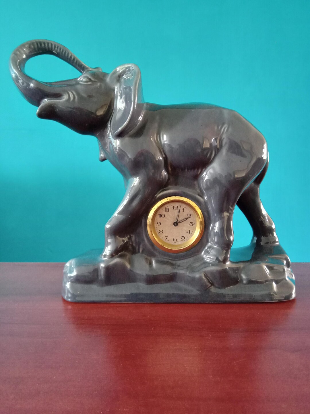 VINTAGE ELEPHANT CLOCK Made in Germany - Etsy