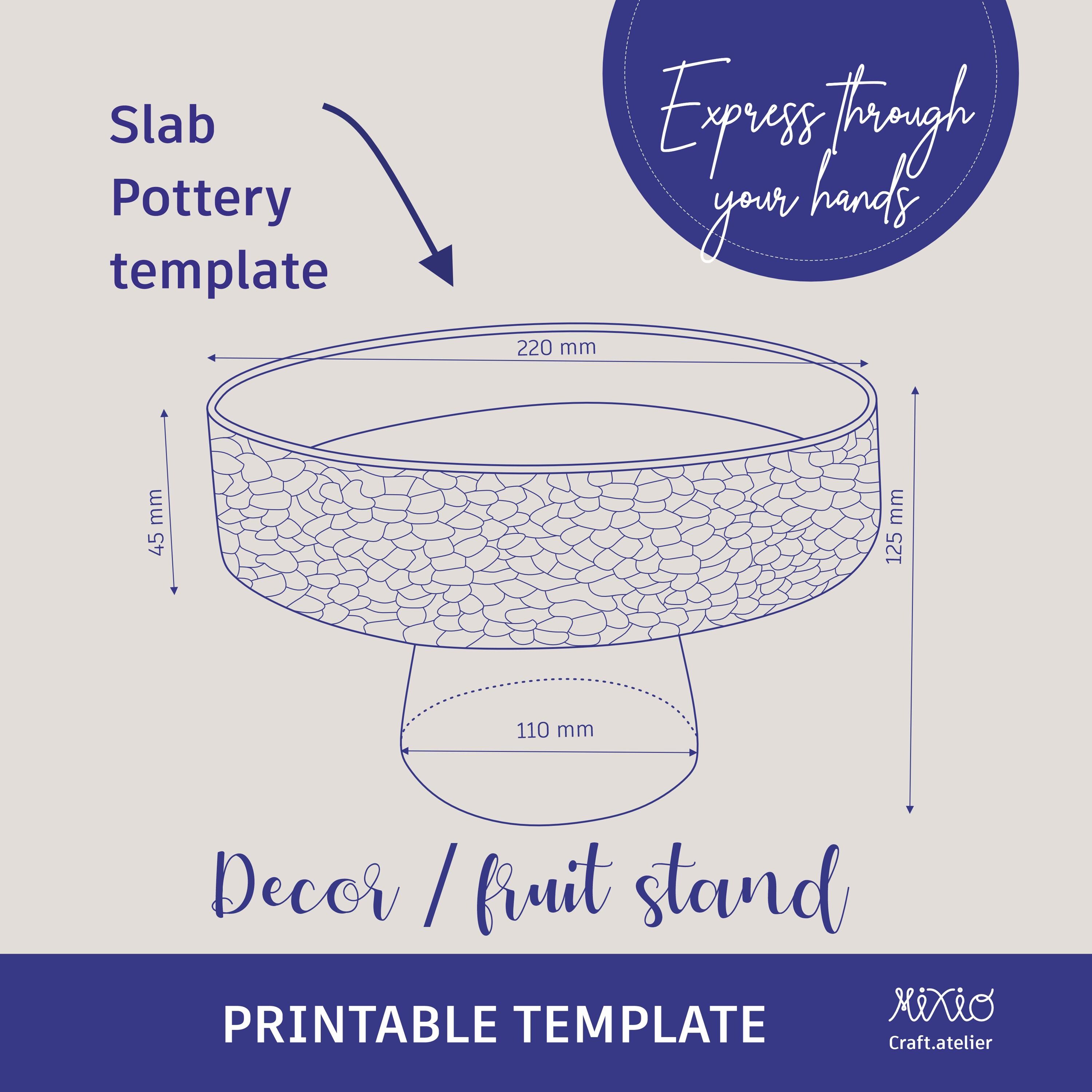 Ceramic Stand Template_slab Building Tutorial_pottery Template_do It ...