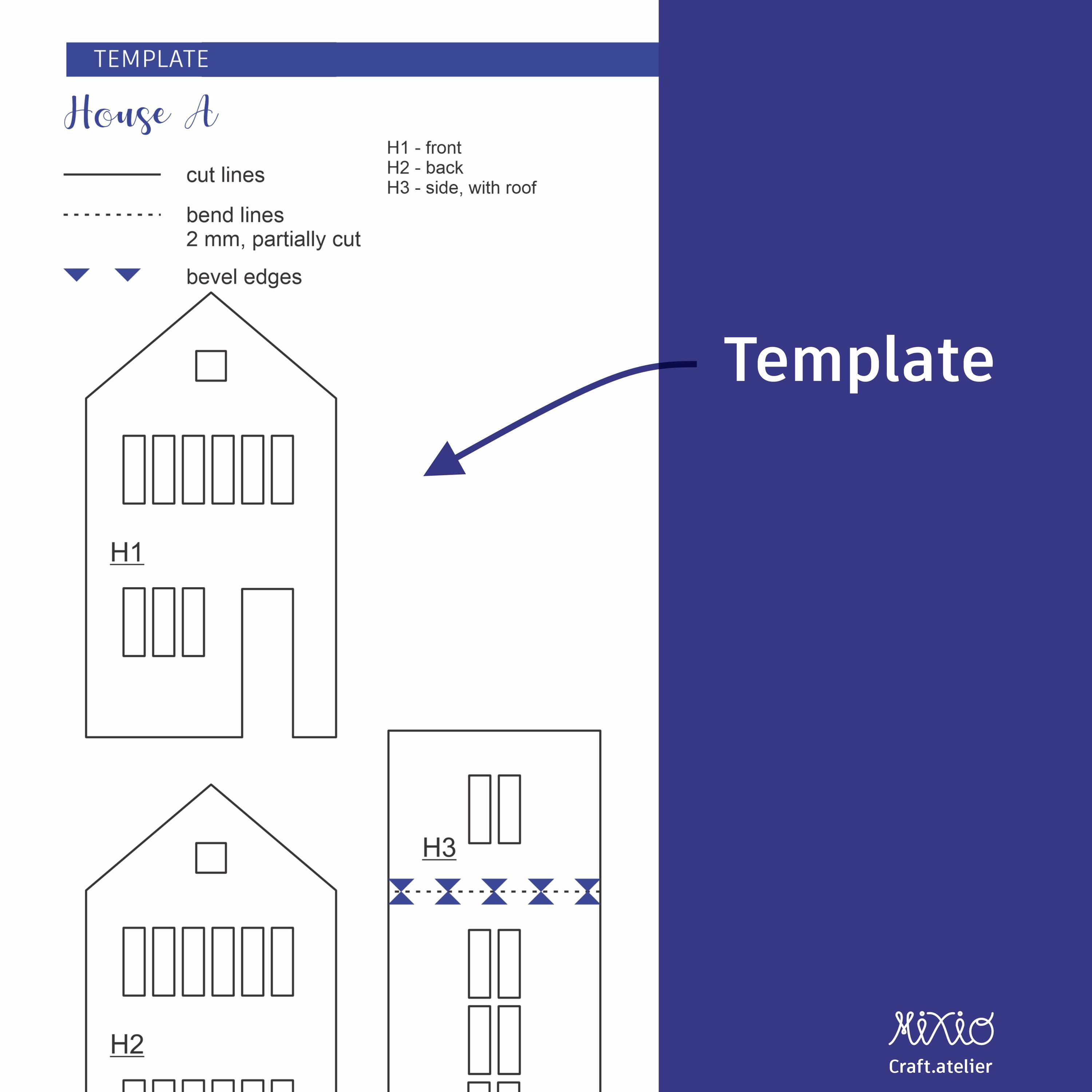 House Ceramic Slab Building Template_pottery Tutorial_do It Yourself ...