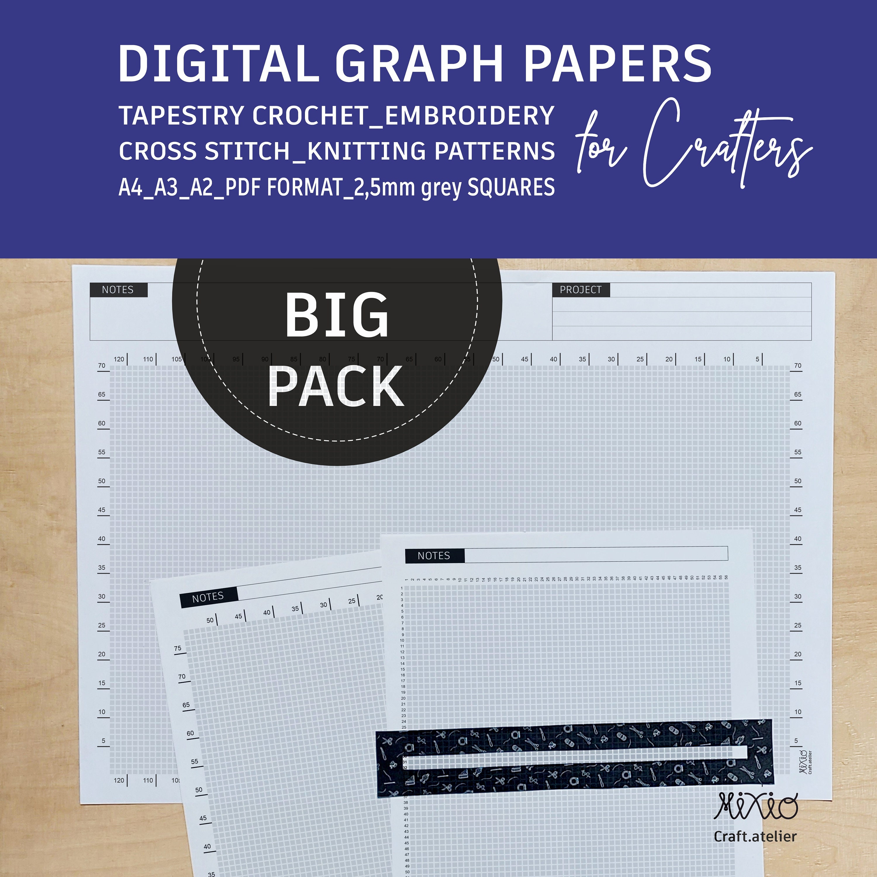 Digital Grid Template_printable Graph Paper_craft Planner_designing ...