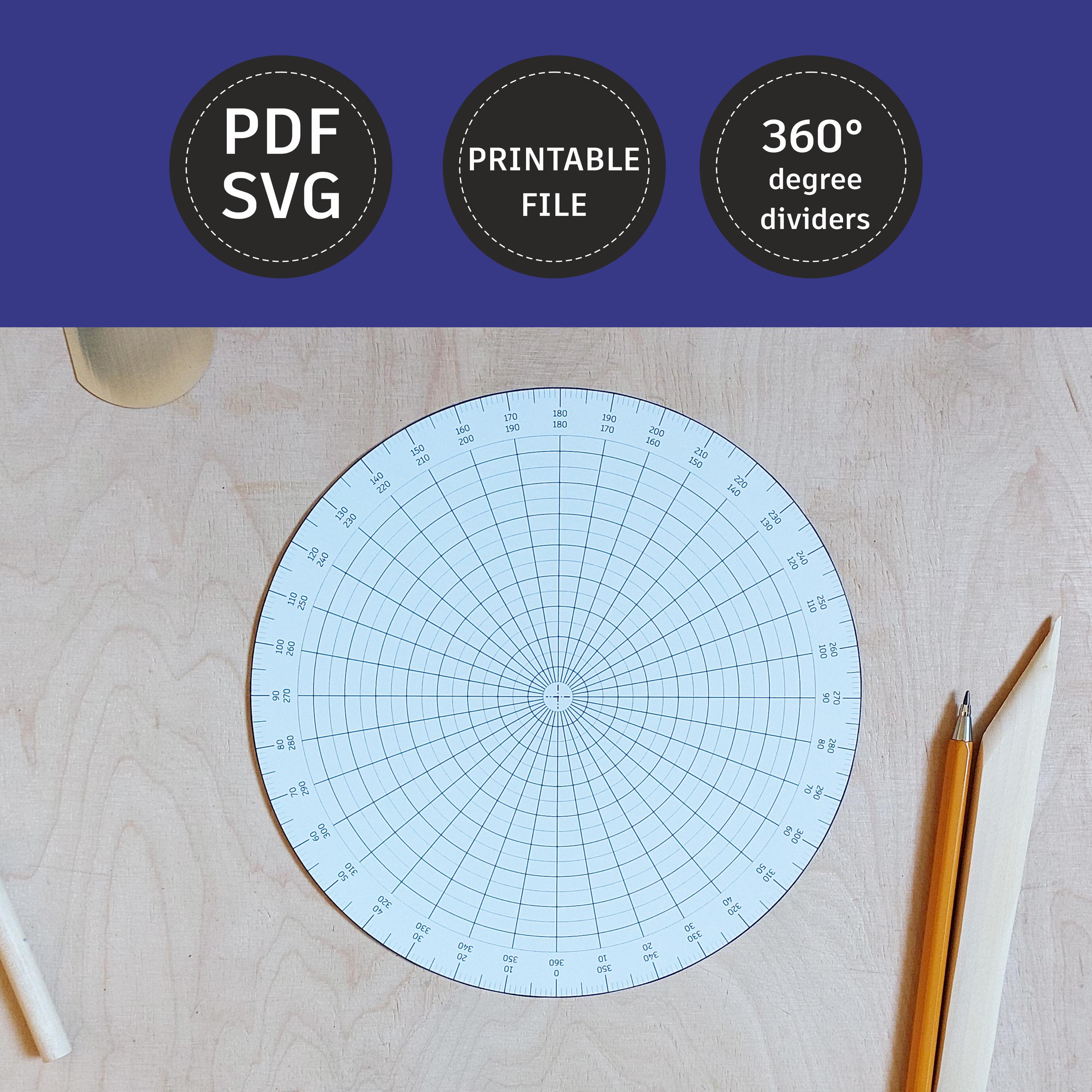 Printable Pottery Round Ruler_digital Circle Divider Tool_marking Tool ...