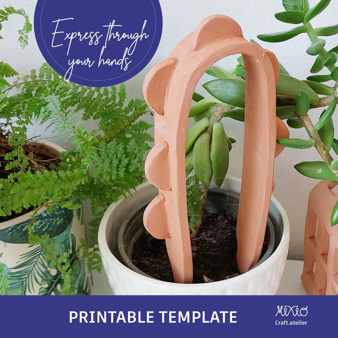 Ceramic Plant Stake Template: DIY Pottery Pattern (digital Download) - Etsy
