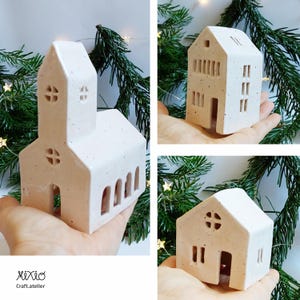 Houses Church Trees Ceramic Slab Building Templates_pottery Template_do ...