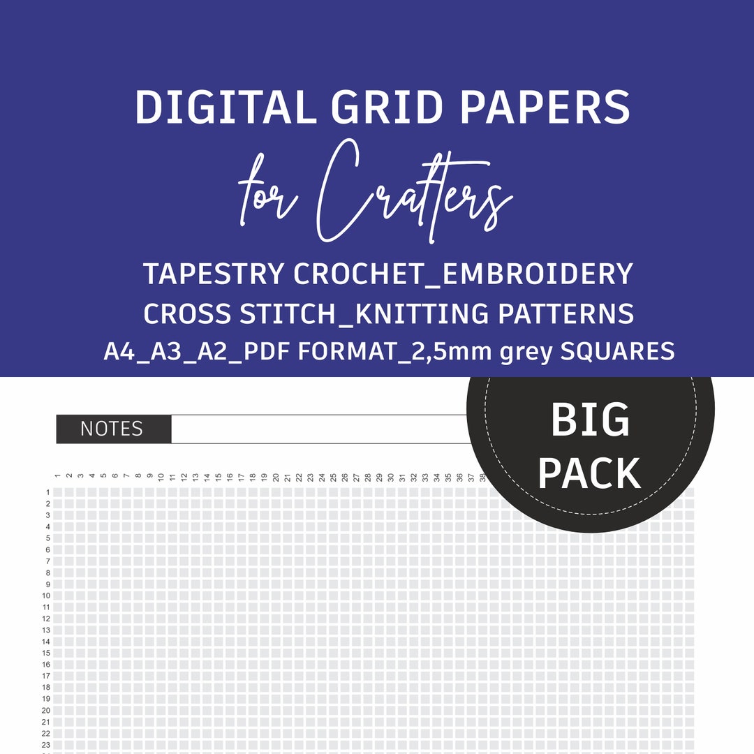 Digital Grid Template_printable Graph Paper_craft Planner_designing ...