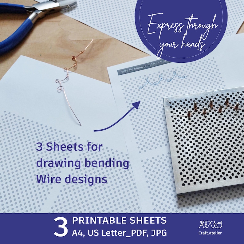 Printable Sheets for Wire Bender Jig_digital Template for Drawing Wire ...