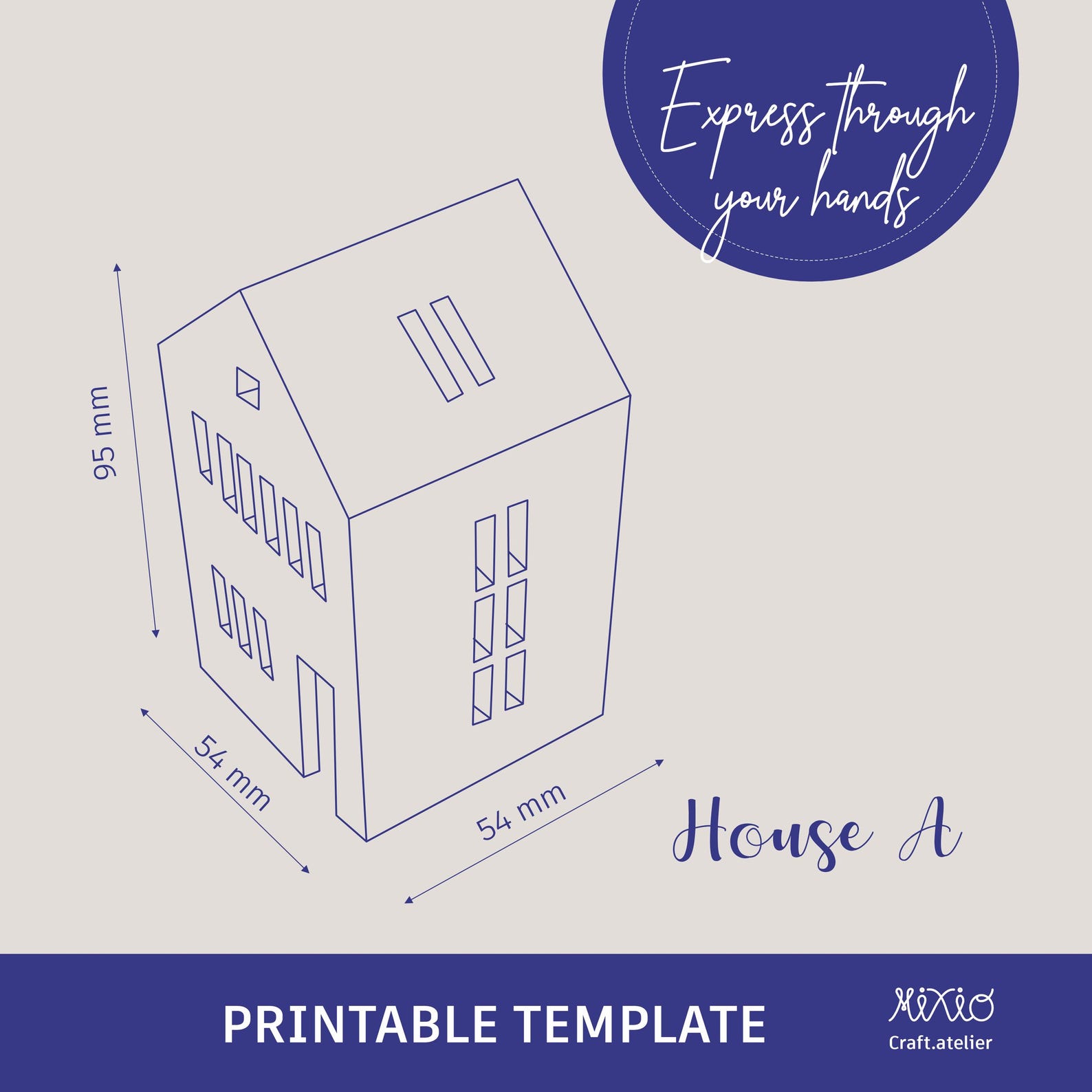 House Ceramic Slab Building Template_pottery Tutorial_do It Yourself ...