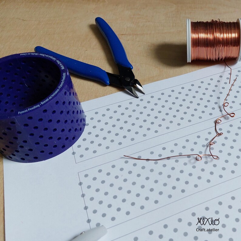 Printable Sheet for Wire Bender 3D Bracelet Jig_digital Template for ...