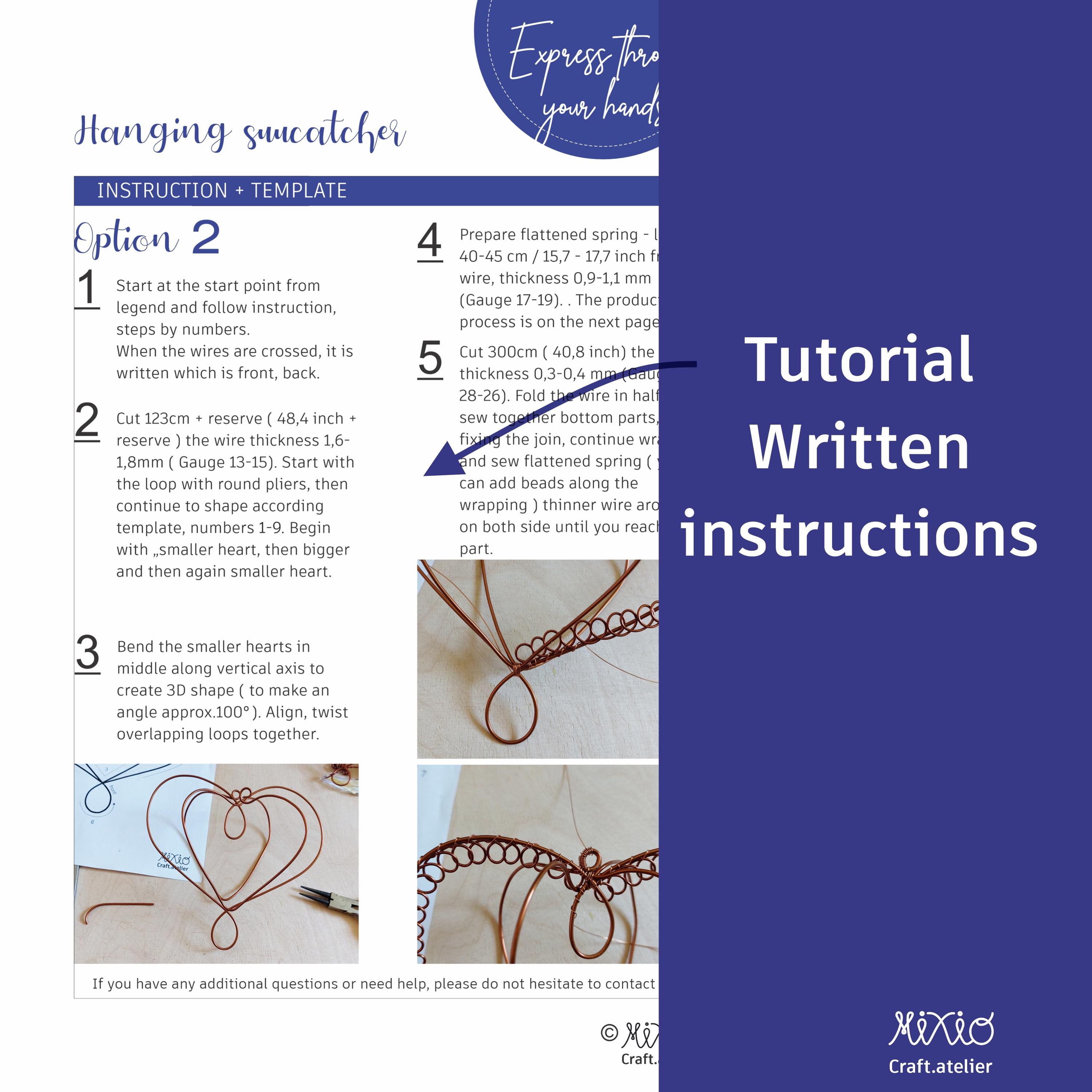 Hanging Wire Suncatcher for Window Template_wire Decoration Tutorial ...