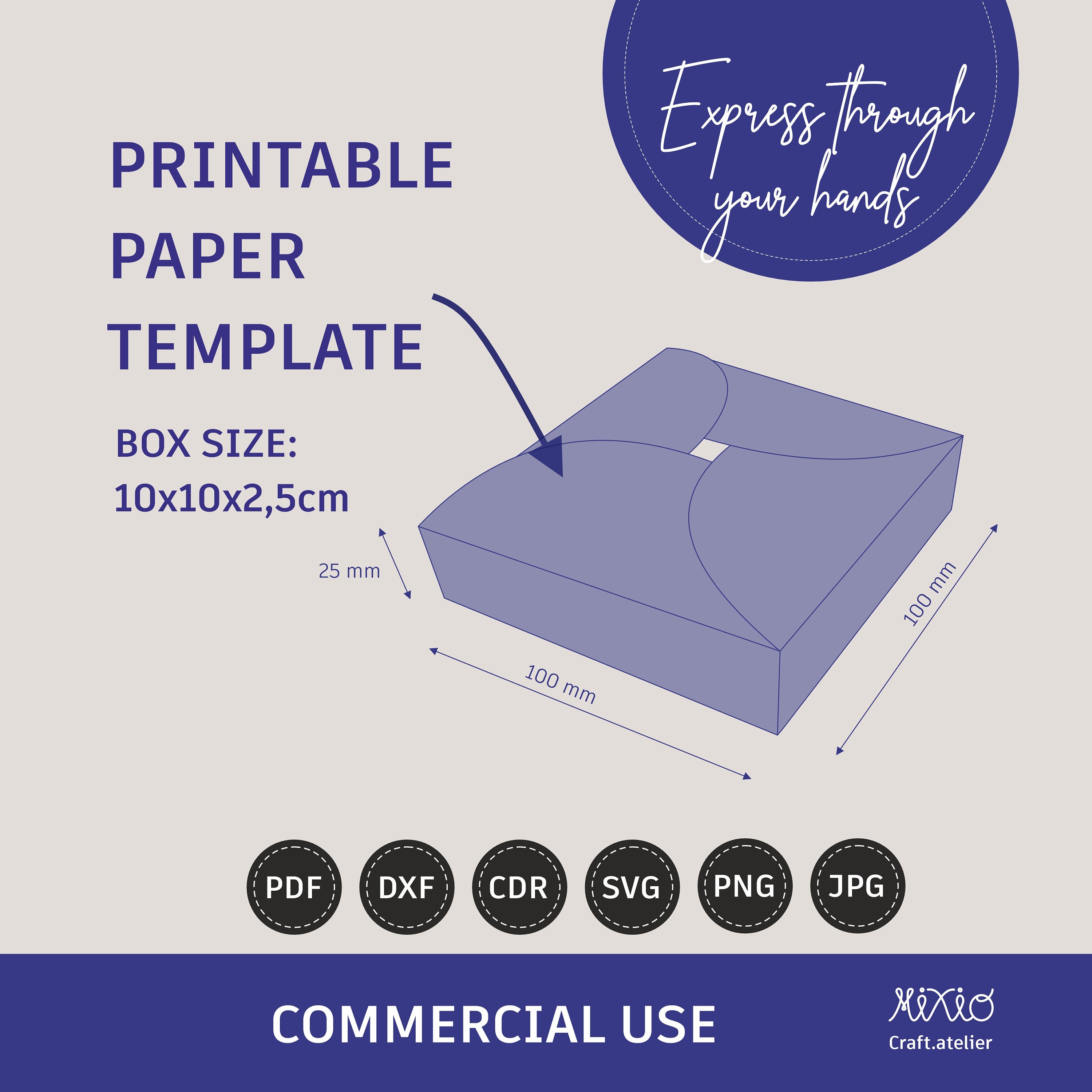 Small Box Template_cut File Box Svg_packiging Box Svg_printable Gift ...