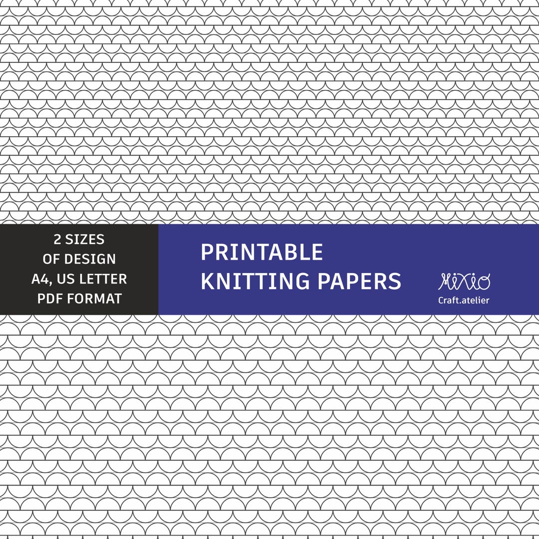 Knitting Pattern Graph Paper: A4/US Letter Printable (PDF) - Etsy
