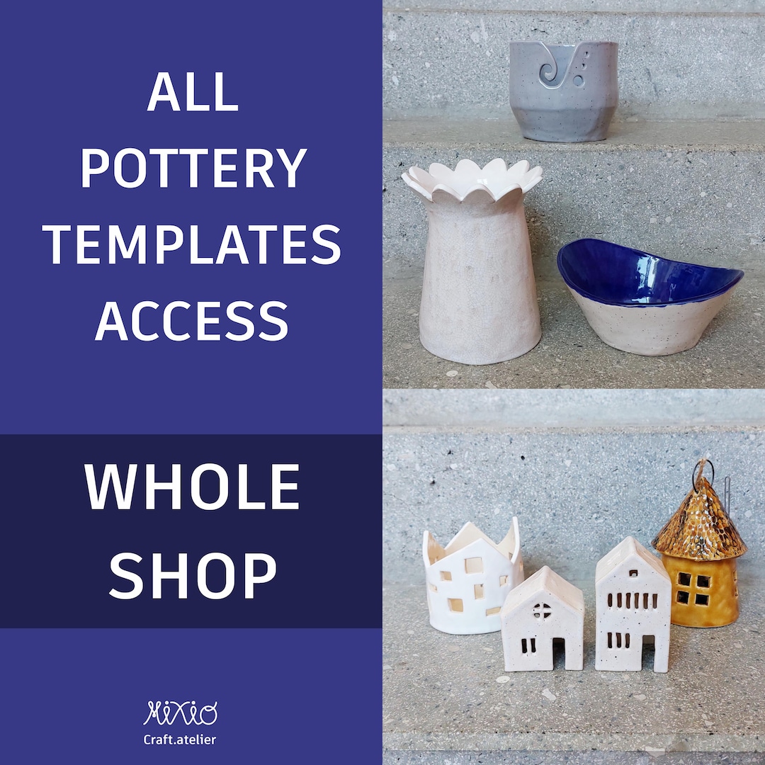 Slab Building Pottery Templates Whole Shop Access_clay Template Bundle ...
