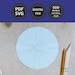 Printable Pottery Round Ruler_digital Circle Divider Tool_marking Tool ...