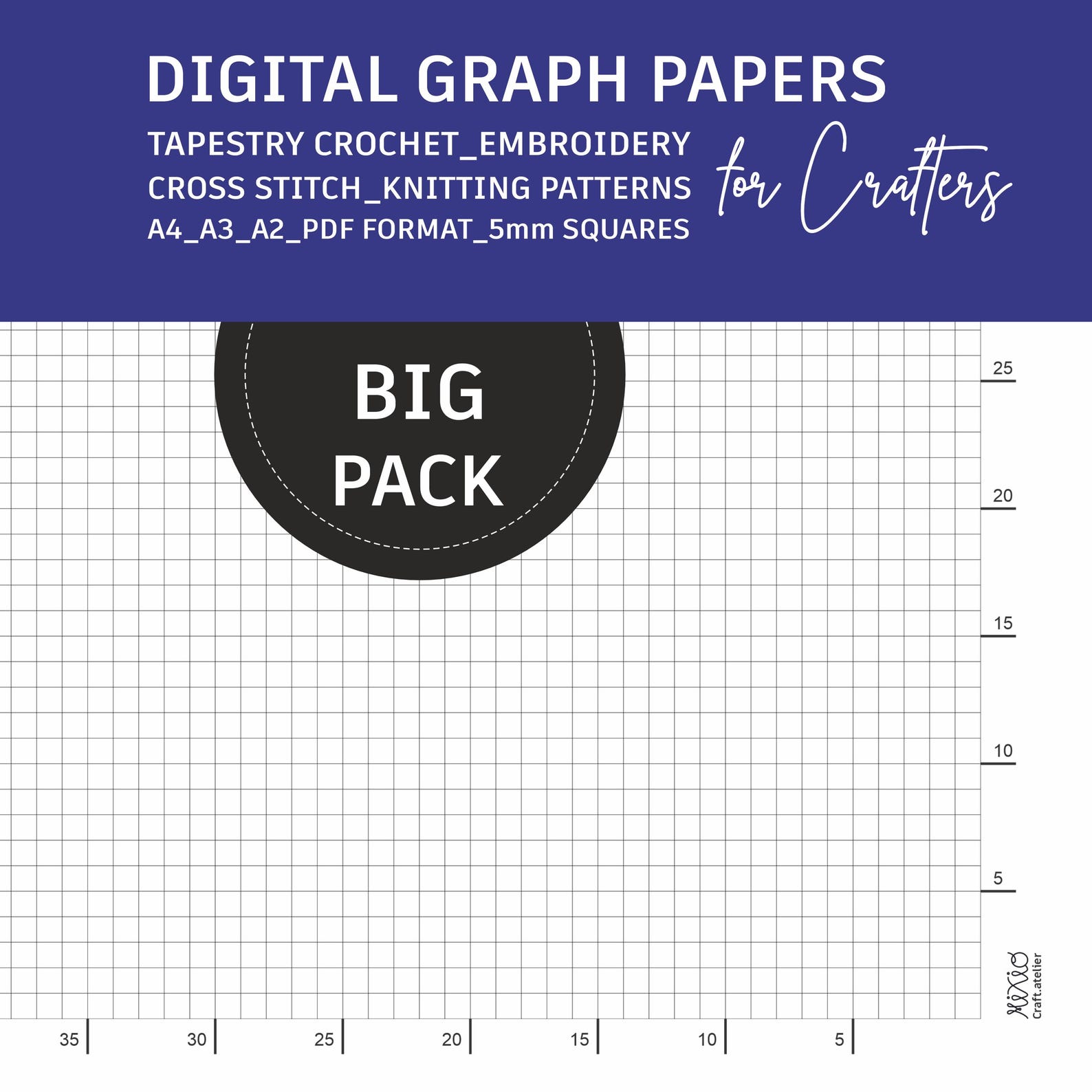 Digital Grid Template_printable Graph Paper_craft Planner_designing ...