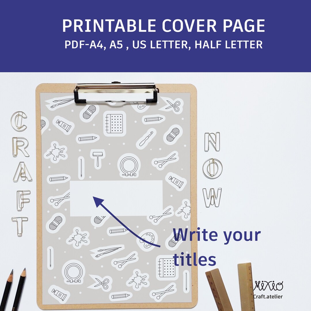Printable Title Page_digital Journal Page_ Printable Cover Page ...