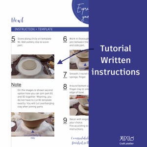 Ceramic Bowl Template_slab Building Tutorial_pottery Template_do It ...