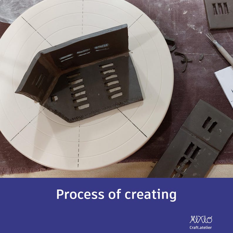 House Ceramic Slab Building Template_pottery Tutorial_do It Yourself ...
