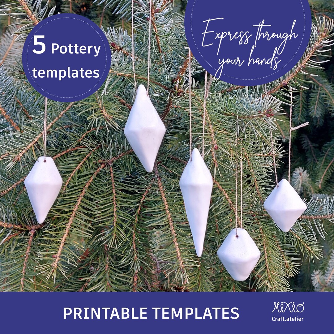 Hanging Ceramic Ornaments Templates_slab Building Templates_pottery ...