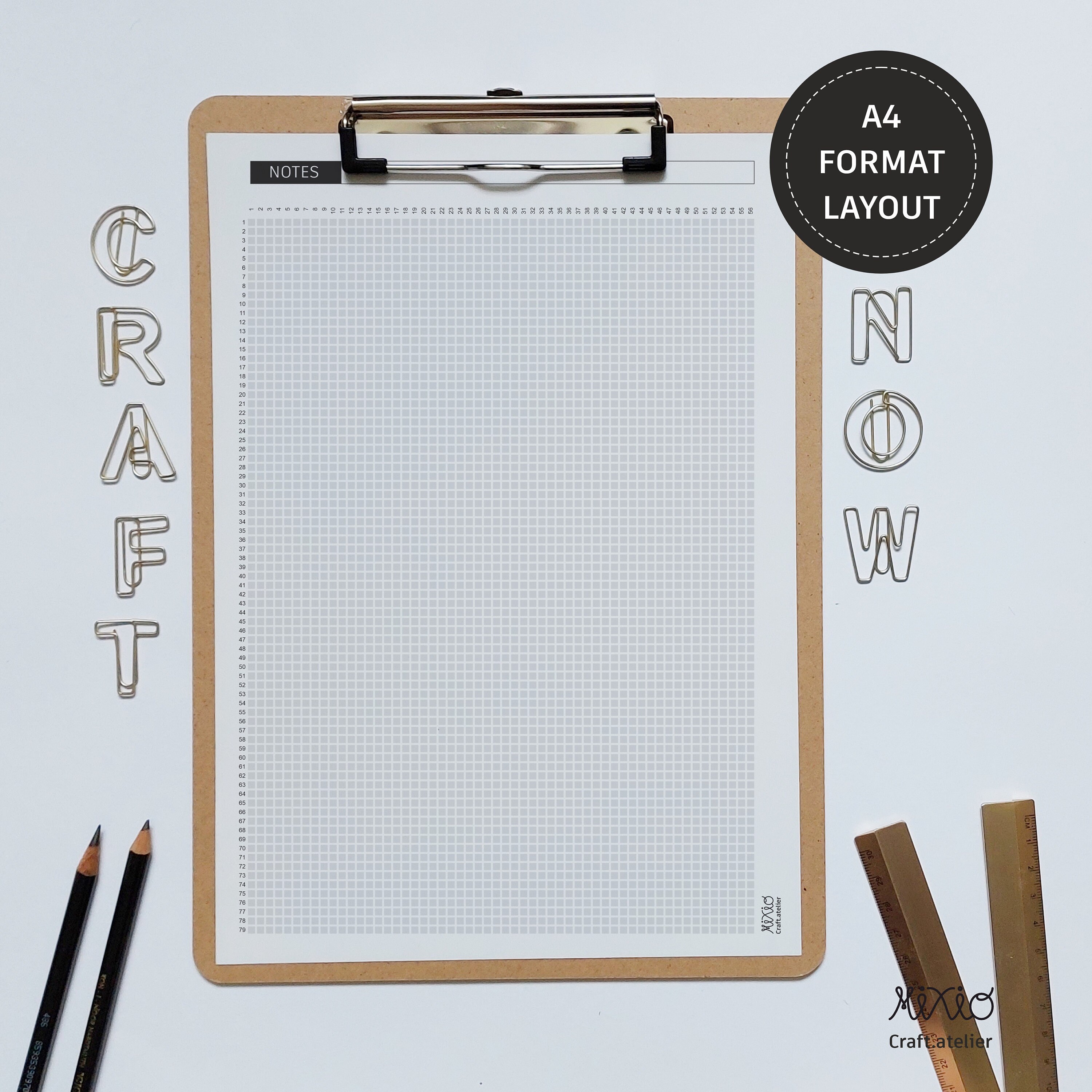 Printable Graph Paper: Craft Pattern Design (A4/US Letter) (digital ...