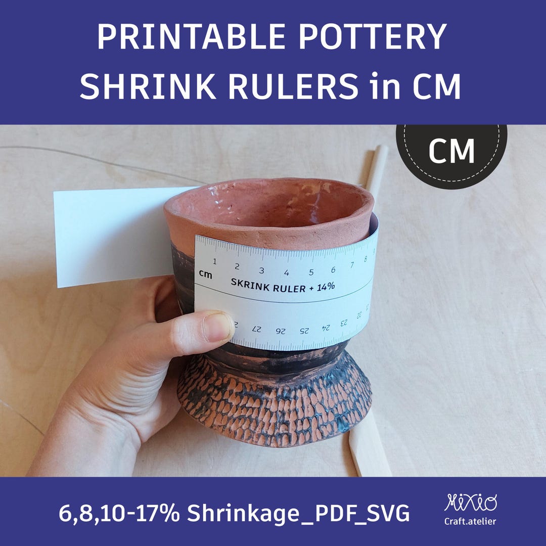 Printable Pottery Shrink Rulers_digital Clay Shrinkage Tool_do It ...