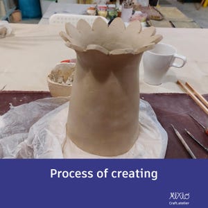Ceramic Vase for Flowers Template_ Slab Building Templates_pottery ...