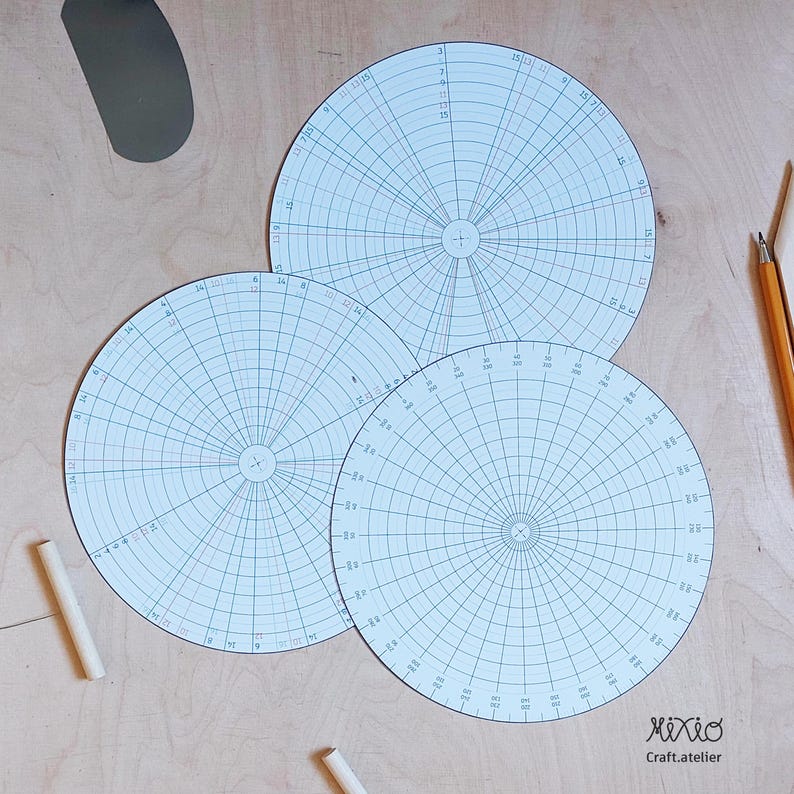 Printable Pottery Round Ruler_digital Circle Divider Tool_marking Tool ...