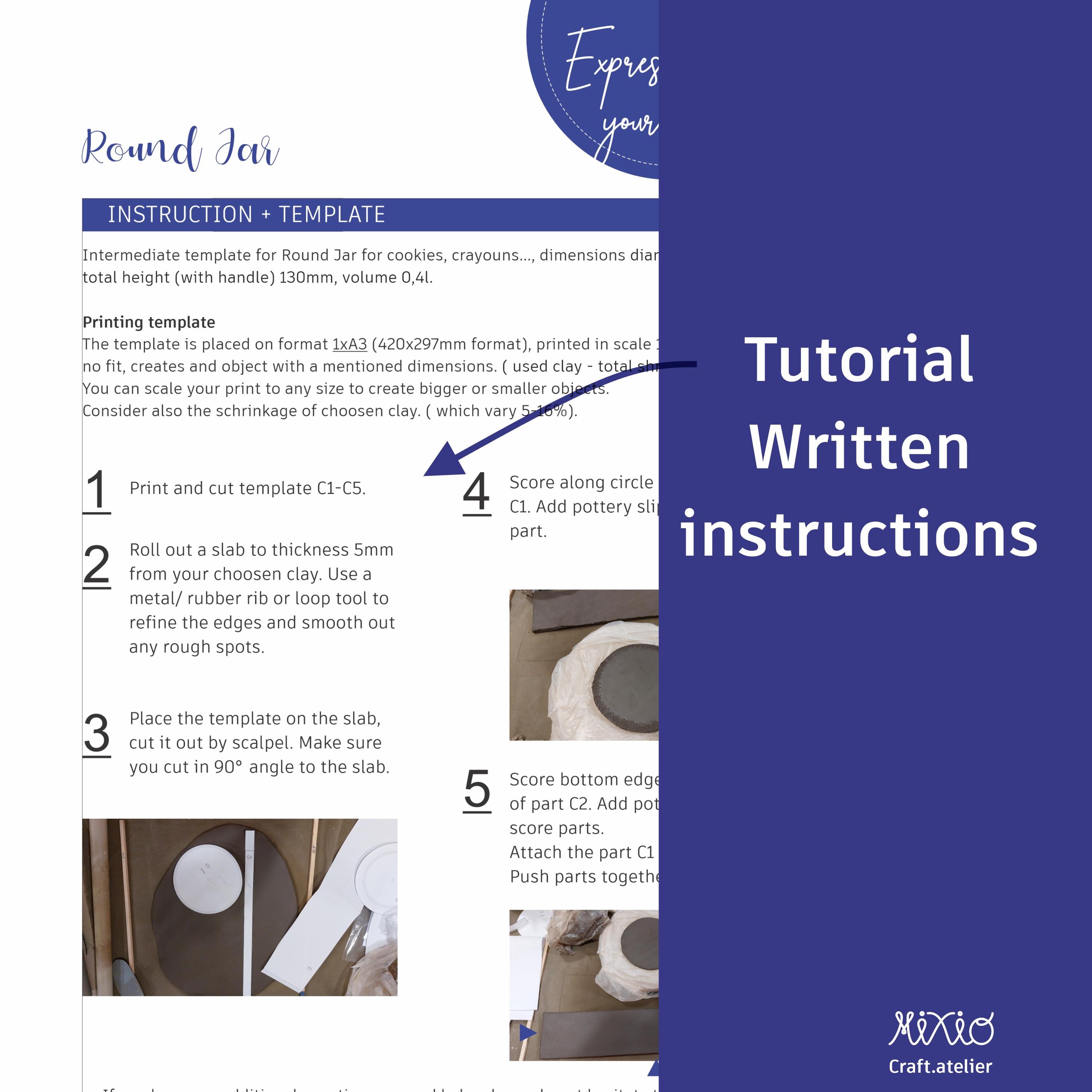 Ceramic Jar Template_slab Building Tutorial_pottery Template_do It ...