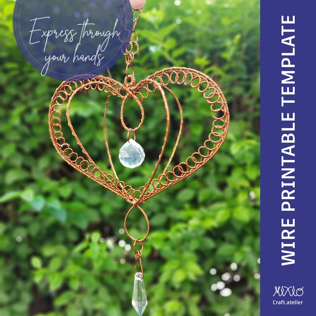 Hanging Wire Suncatcher for Window Template_wire Decoration Tutorial ...