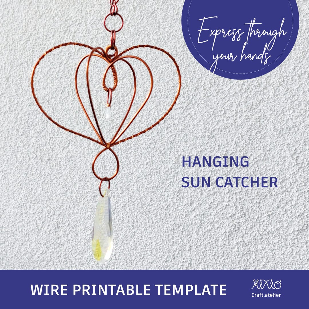 Hanging Wire Suncatcher for Window Template_wire Decoration Tutorial ...