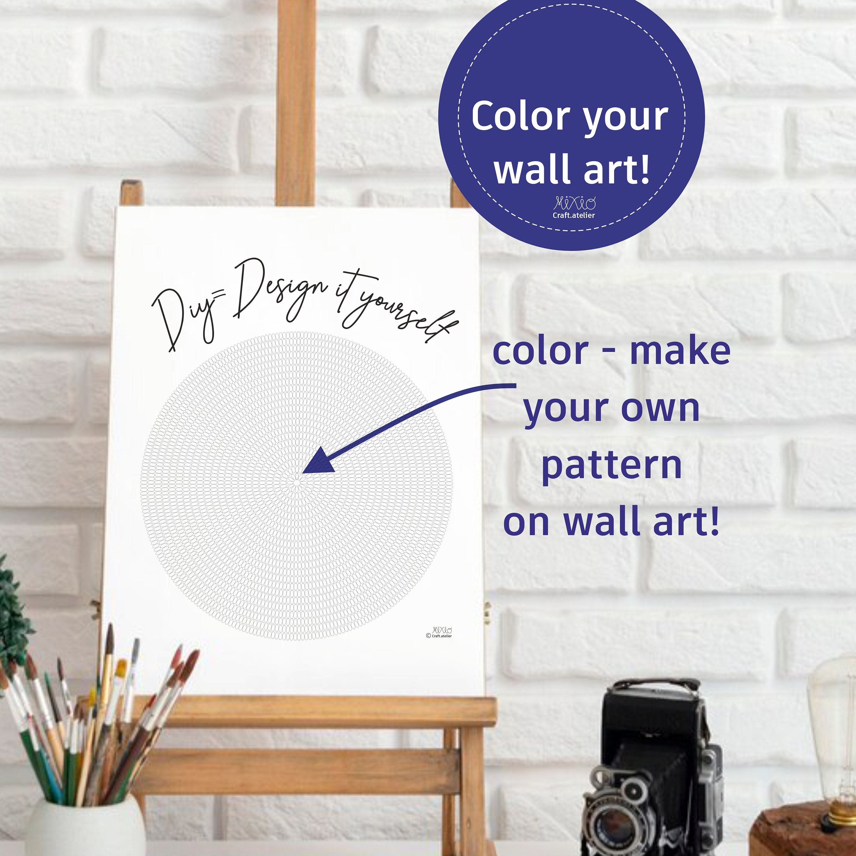 Big Coloring Poster_giant Coloring Page_printable Wall Art_crocheter ...