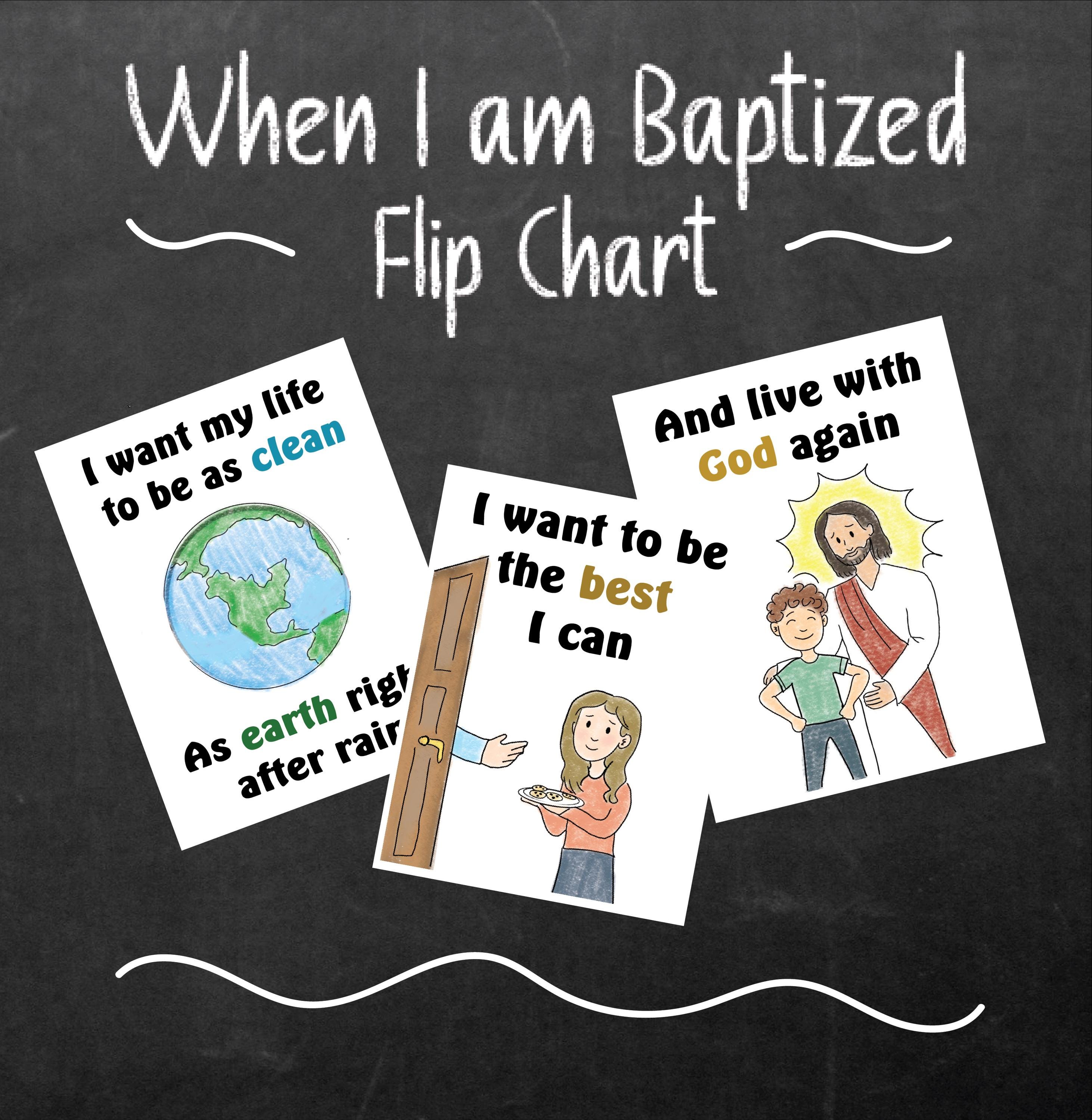 When I Am Baptized Printable Primary Song Flip Chart LDS All Verses - Etsy