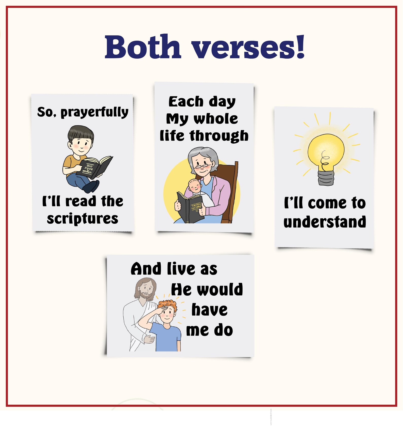 Search, Ponder, and Pray Printable Flip Chart for LDS Primary - Etsy