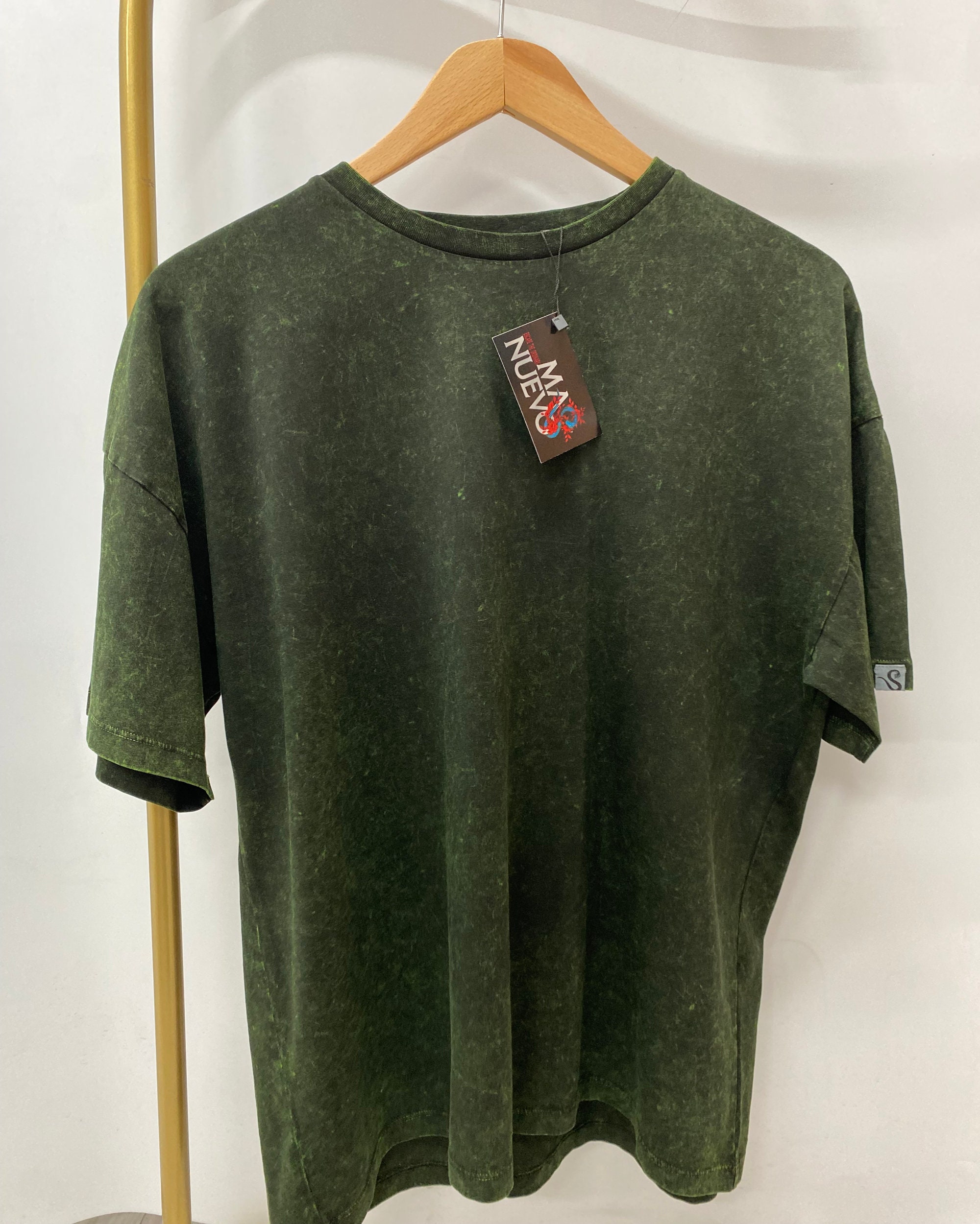 Bright Neon Green Moonwash, Acid Wash Unisex Oversized T-shirt, Green ...