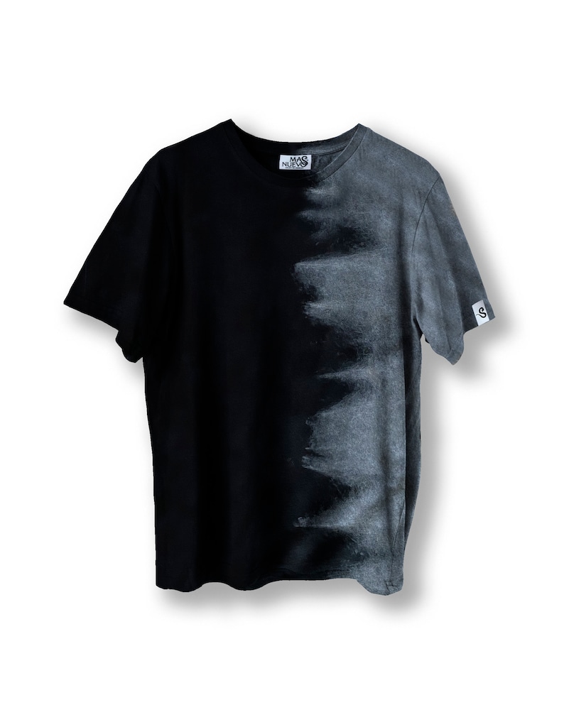 Moonwashed Black Gray Stone Wash Tie Dye Unisex Oversized T-shirt ...