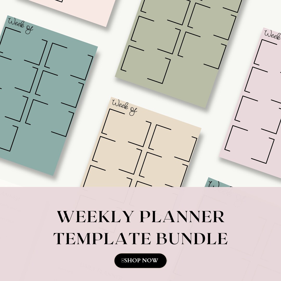 Weekly Layout Templates Swan Lake Color Palette - Etsy