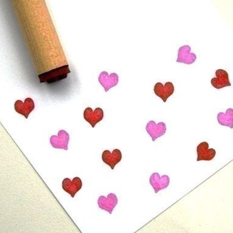 Heart Rubber Stamp - Etsy