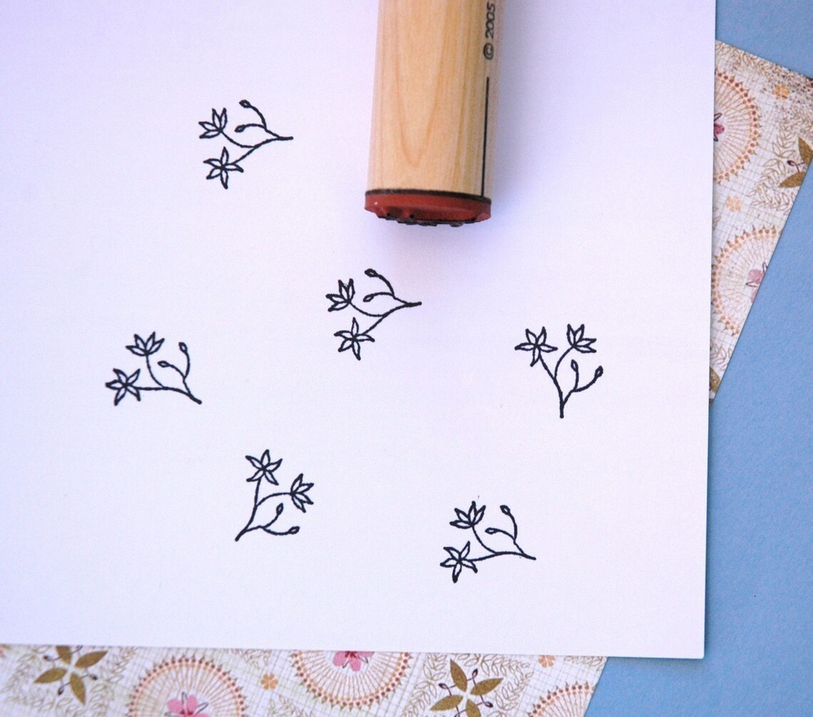 Trout Lily Rubber Stamp - Etsy