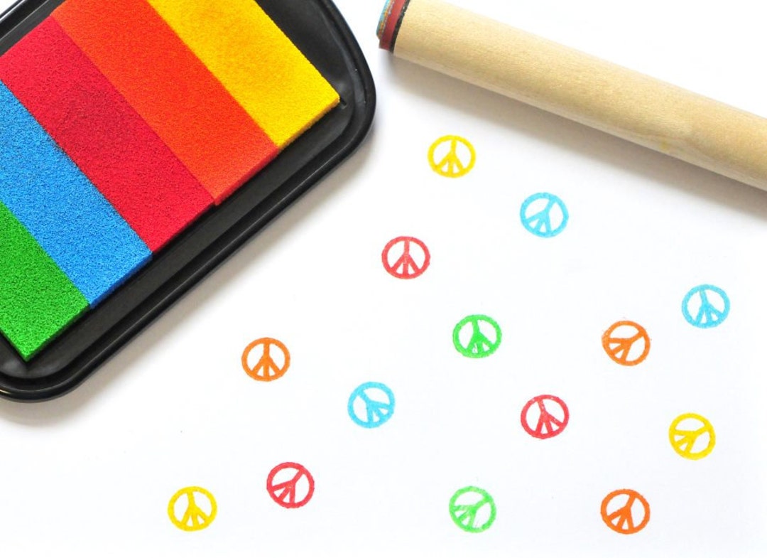 Peace Rubber Stamp - Etsy