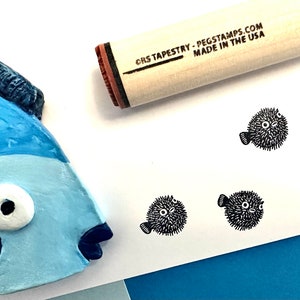 Pufferfish Rubber Stamp - Etsy