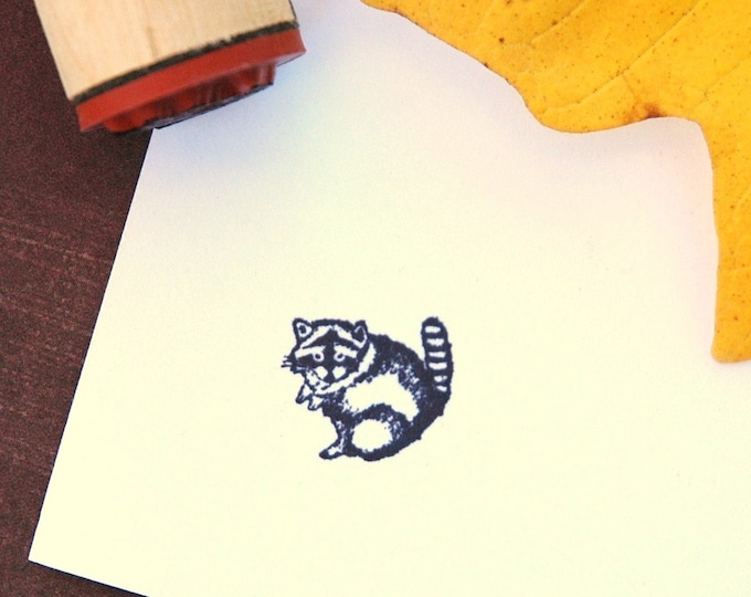 Raccoon Rubber Stamp - Etsy