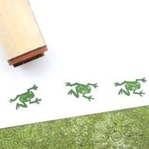 Green Frog Stamp - Etsy