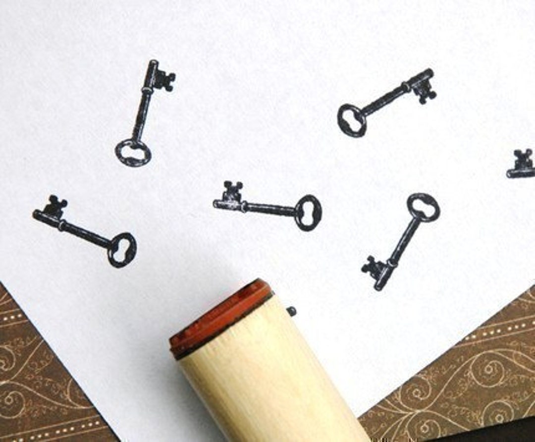 Skeleton Key Rubber Stamp - Etsy