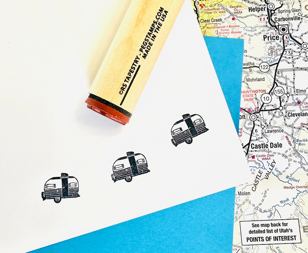 Camper Rubber Stamp - Etsy