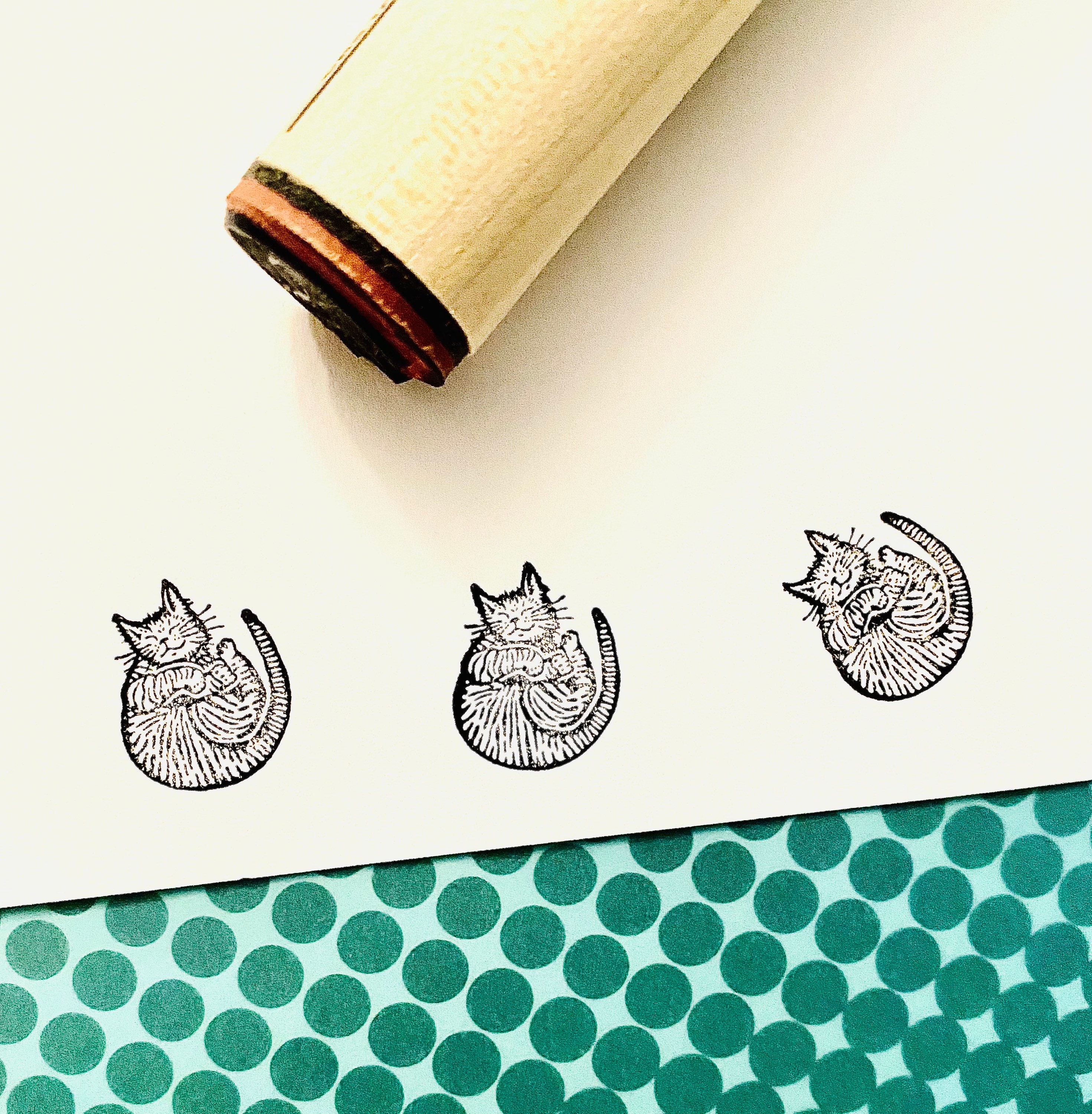 Cozy Cat Rubber Stamp - Etsy
