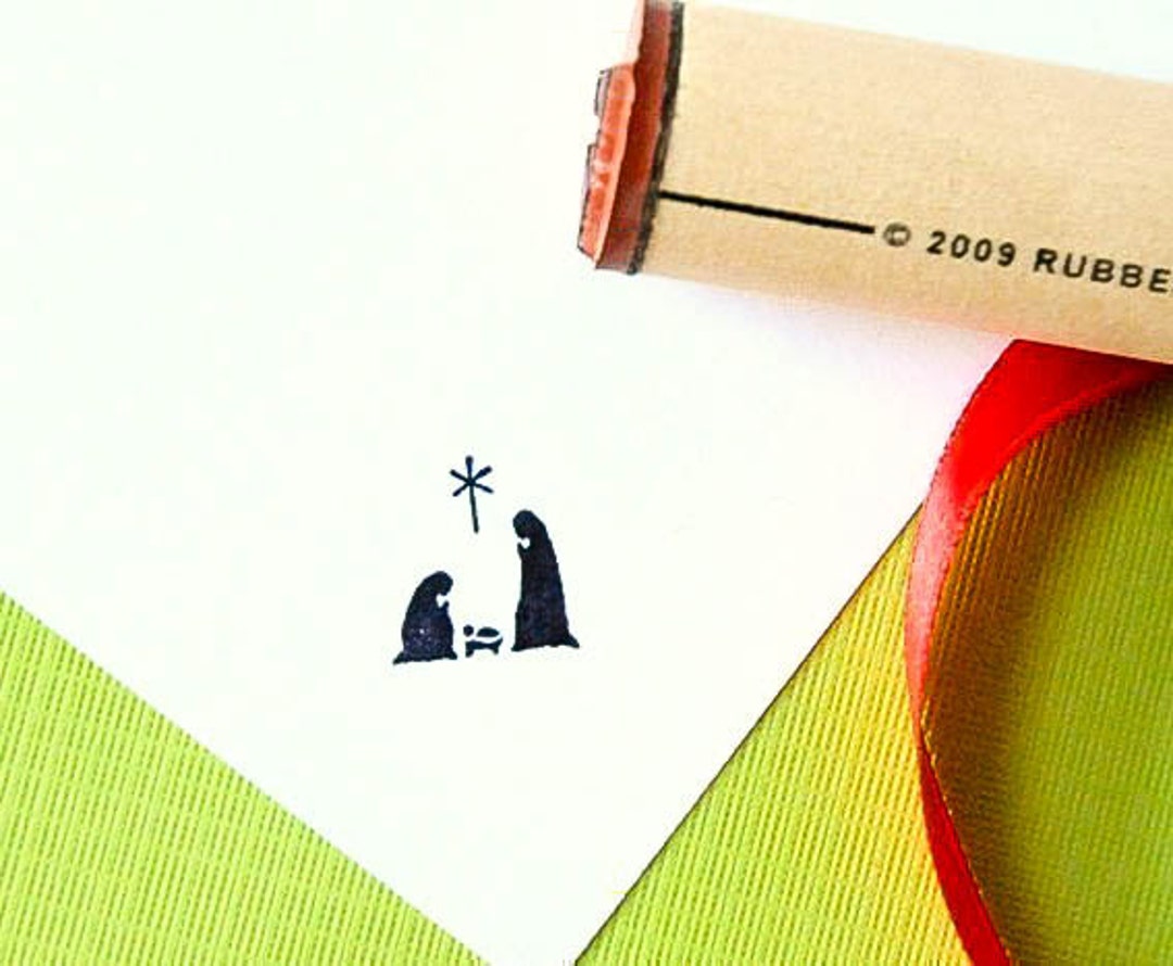 Nativity Rubber Stamp - Etsy