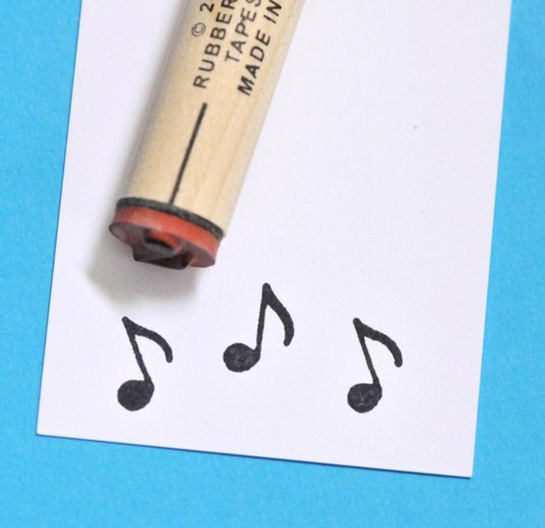 Musical Note Rubber Stamp - Etsy