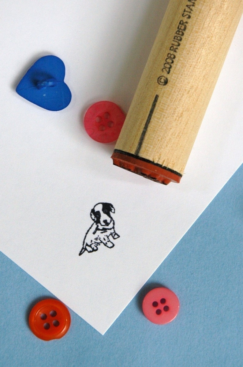 Sweet Puppy Rubber Stamp - Etsy