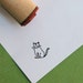 Cat Rubber Stamp - Etsy