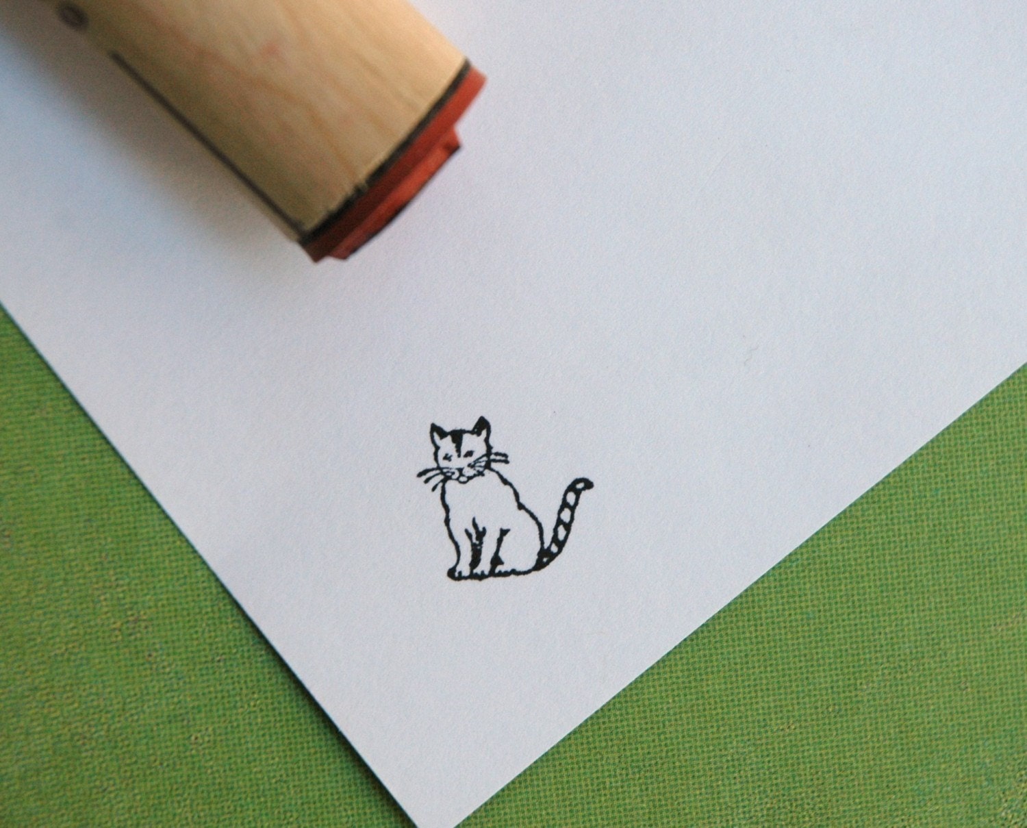 Cat Rubber Stamp - Etsy
