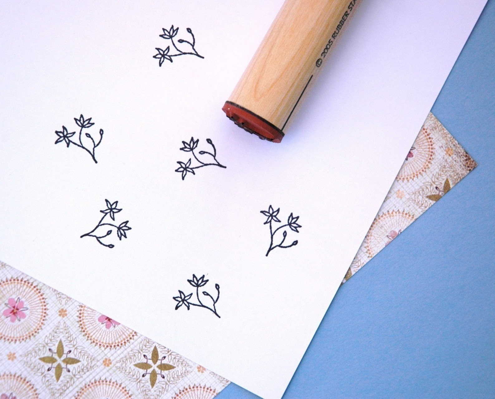 Trout Lily Rubber Stamp - Etsy